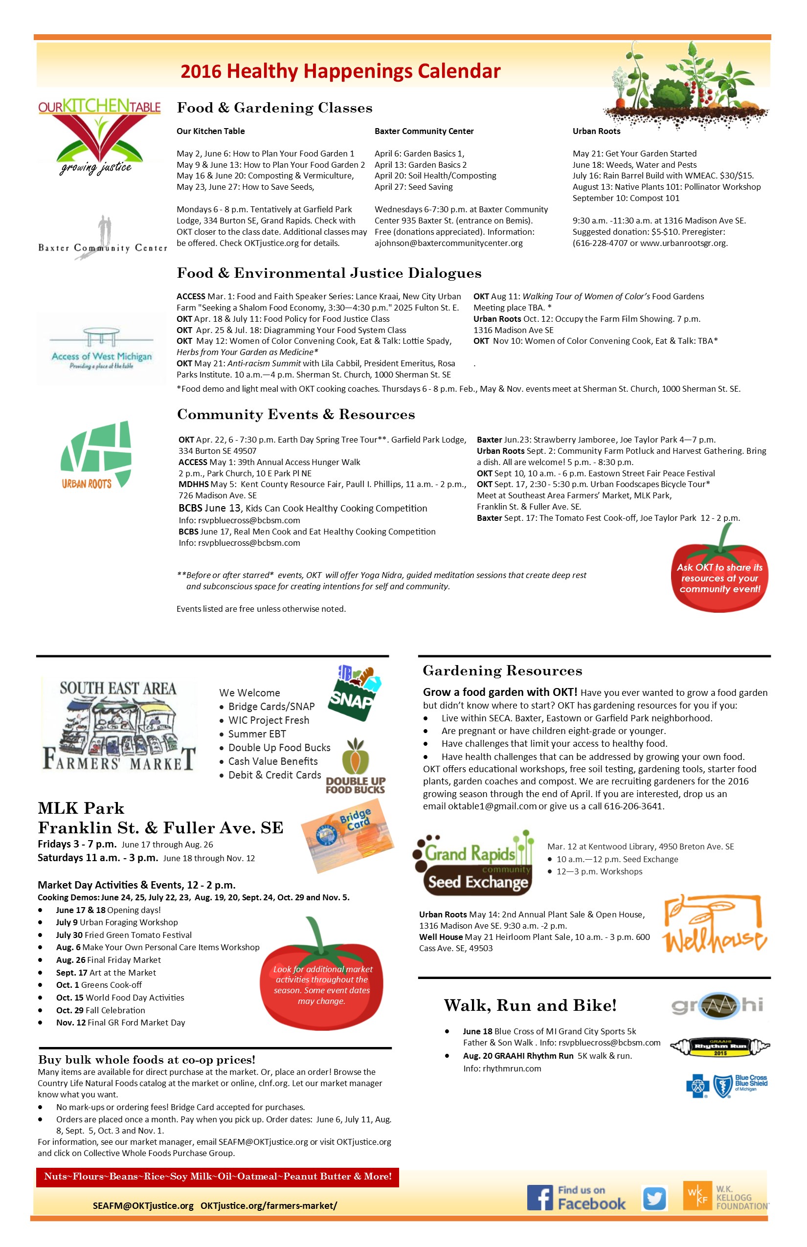 OKT Collaborating with others on “Healthy Happenings” calendar. | Our ...