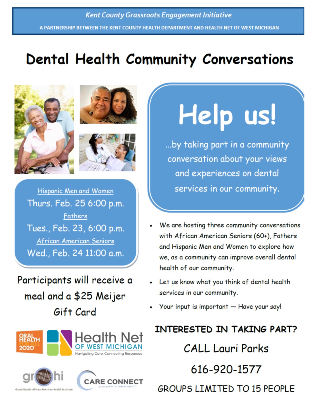 Dental Health Community Conversations | Our Kitchen Table