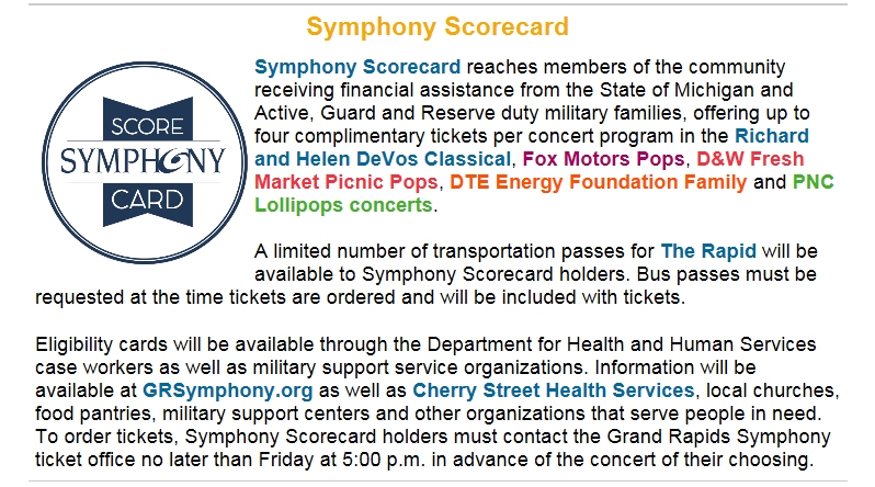 Symphony Scorecards grant free admission to Picnic Pops | Our Kitchen Table